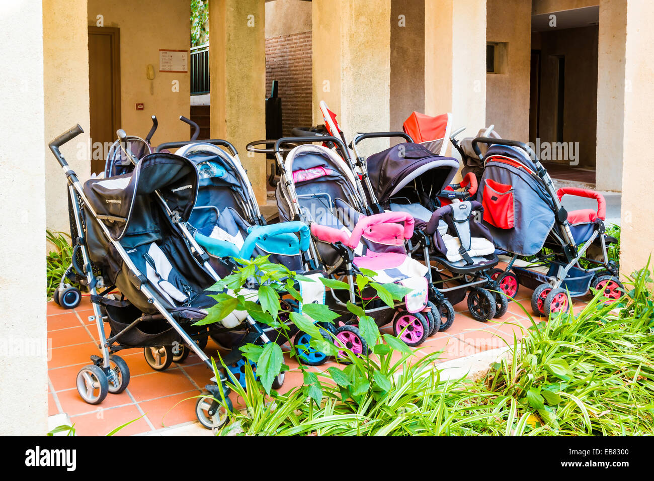 Many baby prams hi-res stock photography and images - Alamy