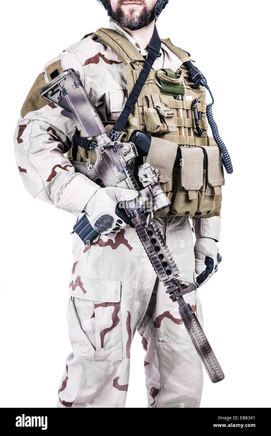 Bearded special warfare operator Stock Photo - Alamy