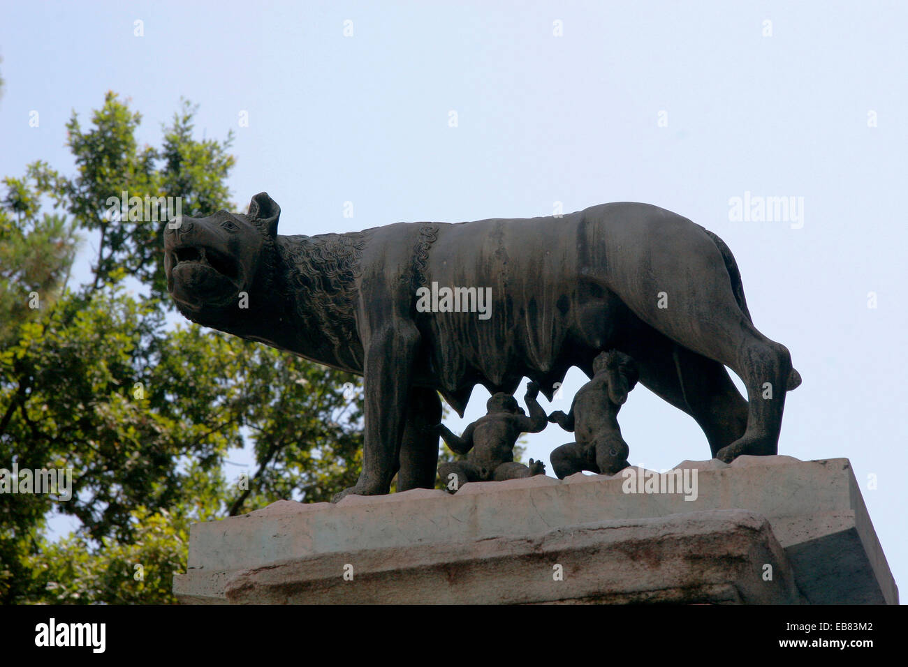 She-wolf suckling Romulus and Remus, Roma Stock Photo - Alamy
