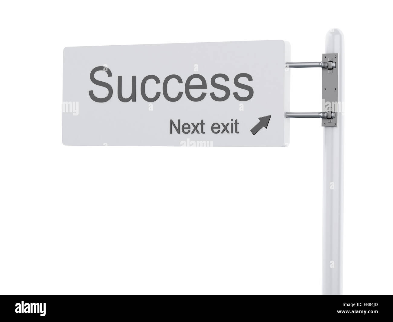 image of 3d renderer Illustration. Highway Sign, the next exit success ...