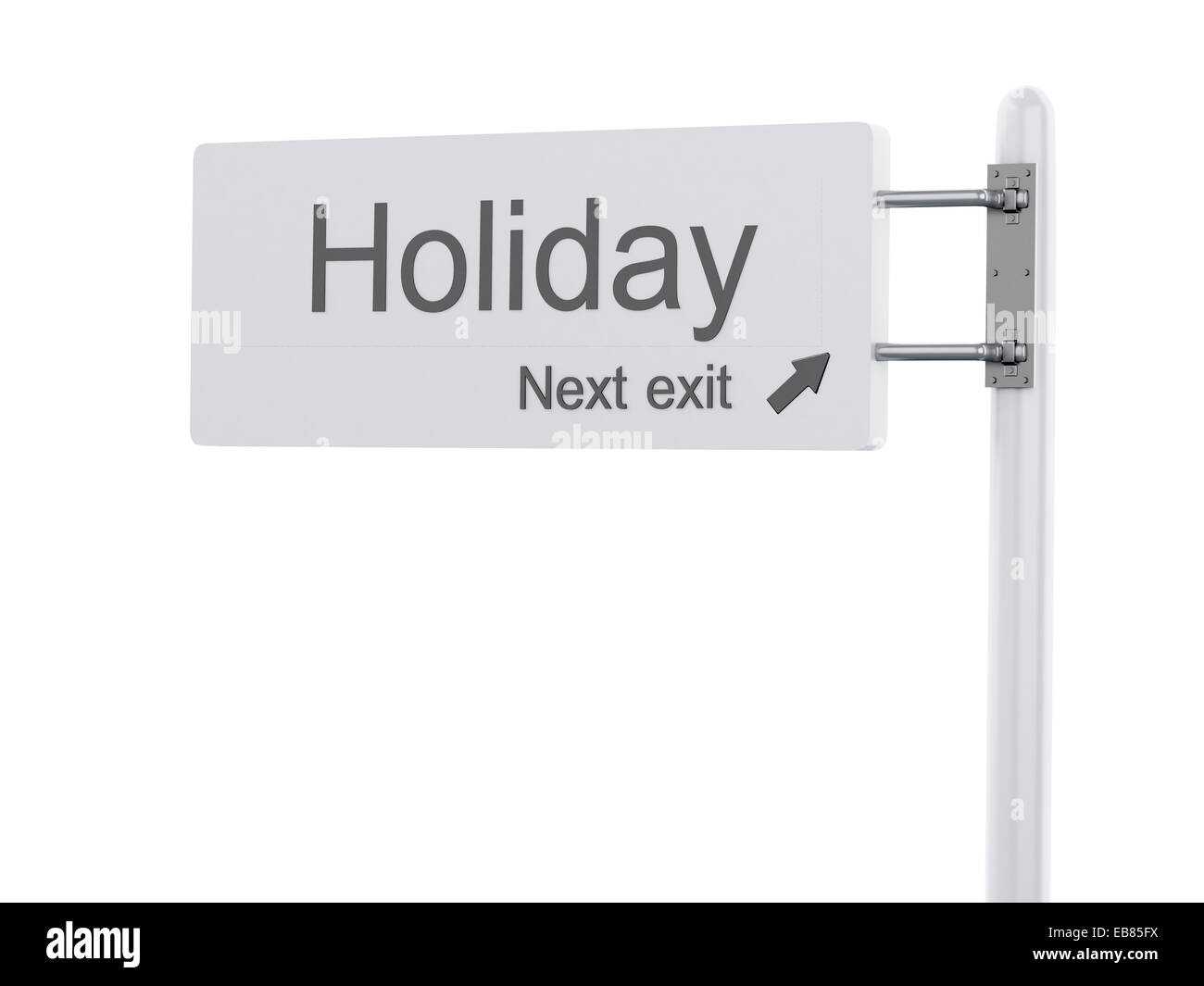image of 3d renderer Illustration. Highway Sign, the next exit holiday ...