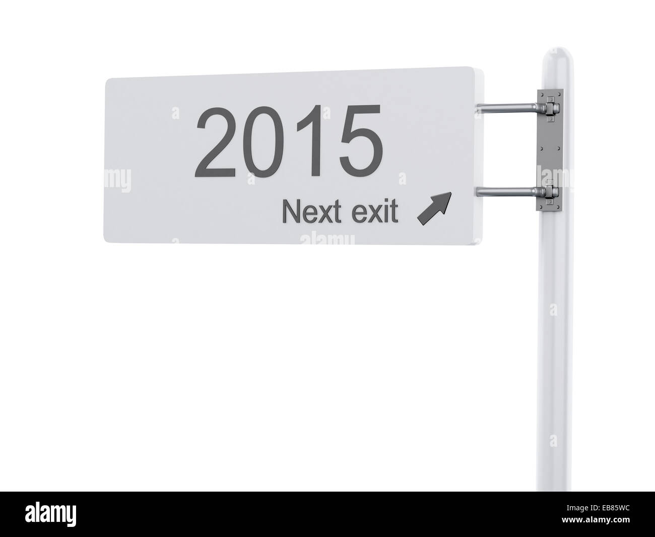 image of 3d renderer Illustration. Highway Sign, the next exit 2015 ...