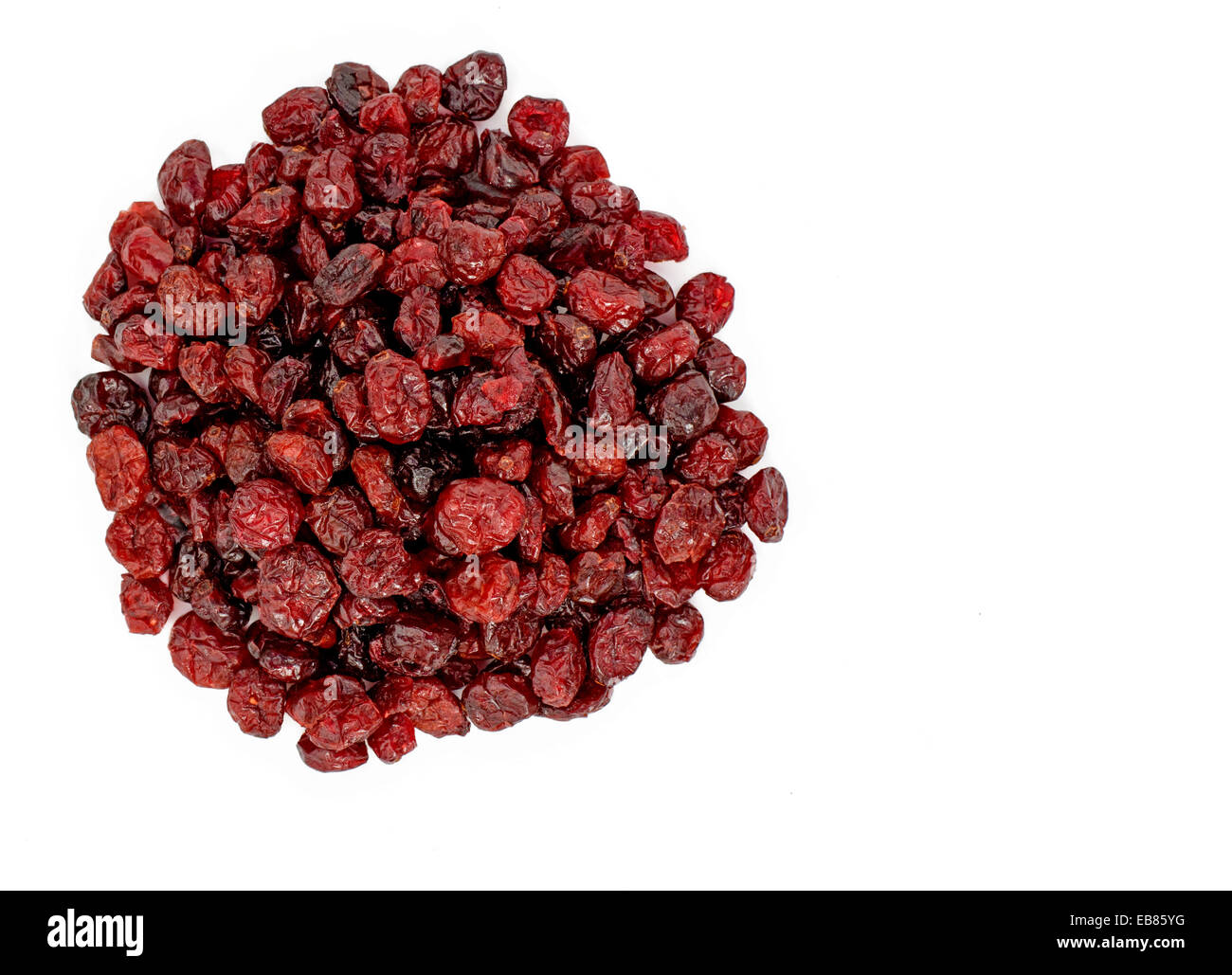 Dried Cranberries isolated on a white background Stock Photo - Alamy