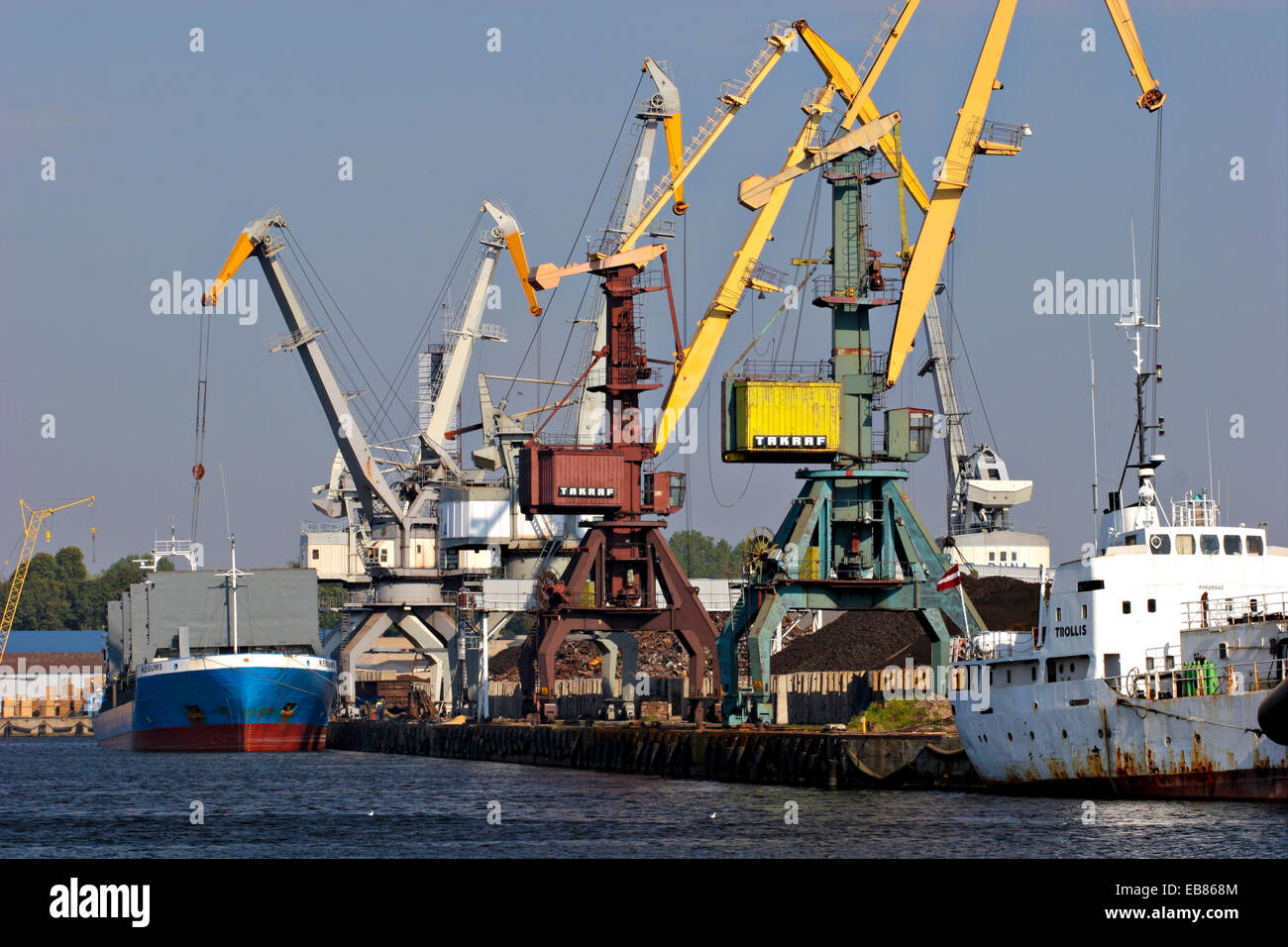 Sea port in Riga Stock Photo - Alamy