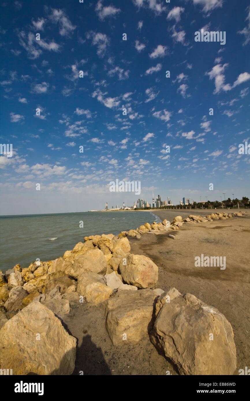 Kuwaiti waterfront , Kuwait city Arabian gulf, Asia Stock Photo - Alamy