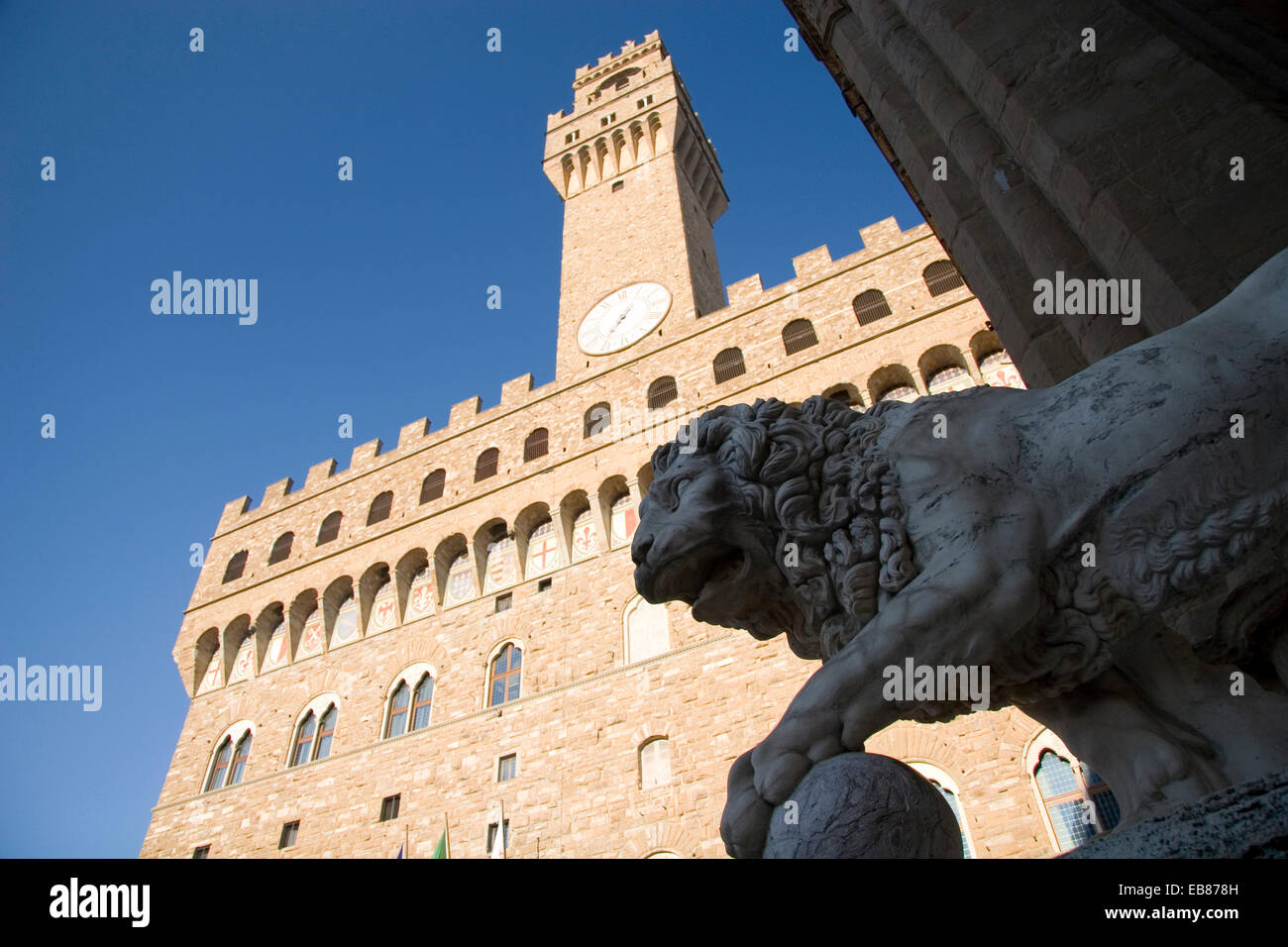 Palazzo Vecchio, Signoria square, Florence, Tuscany, Italy Stock Photo ...