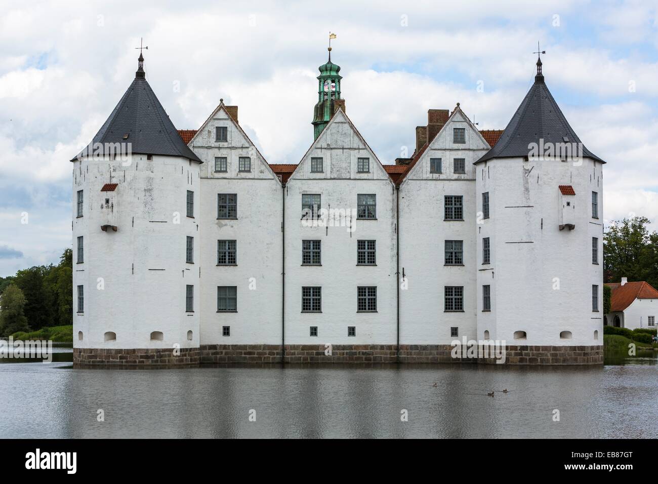 The picturesque Gluecksburg castle in Schleswig-Holstein, Germany ...