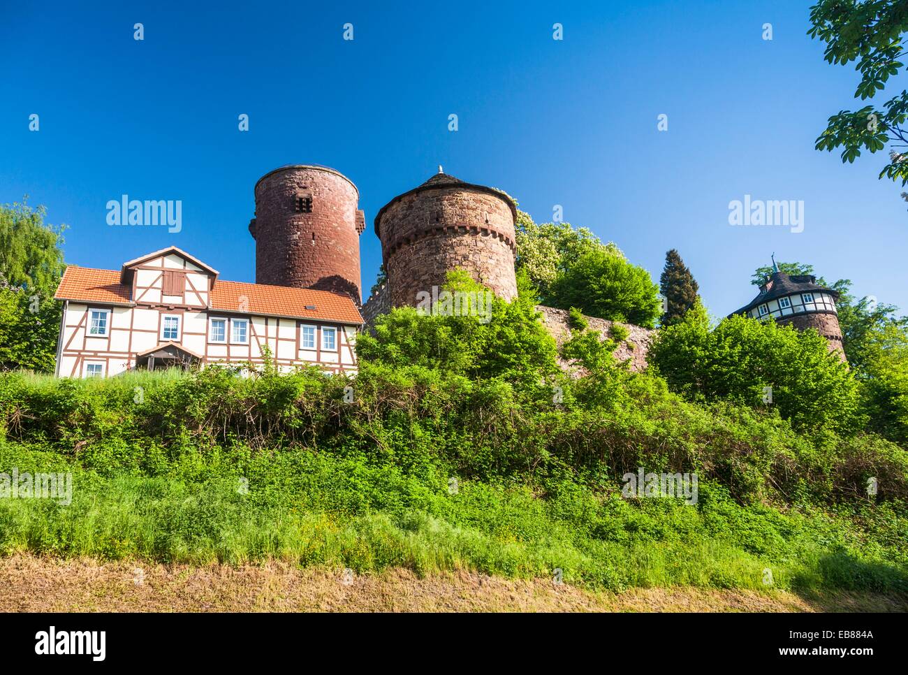 The picturesque Trendelburg (Rapunzel´s castle) on the German Fairy ...