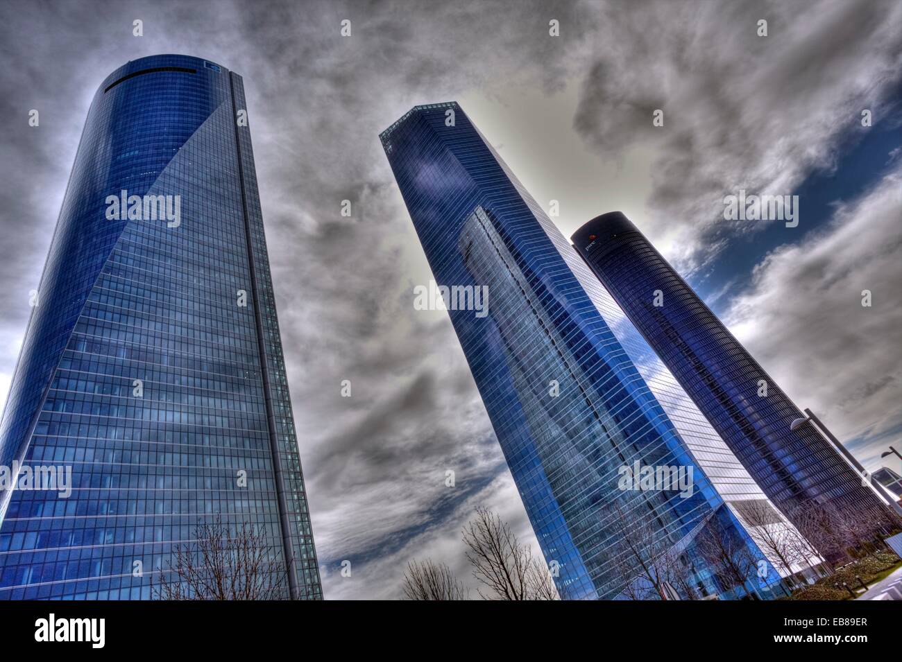 Four towers, Madrid Stock Photo - Alamy