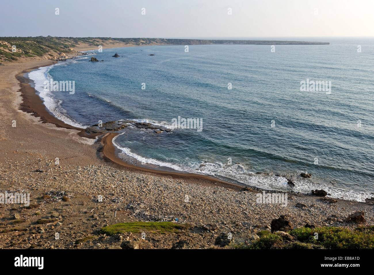 Lara Bay, Akamas peninsula, Cyprus, Eastern Mediterranean Sea Stock ...