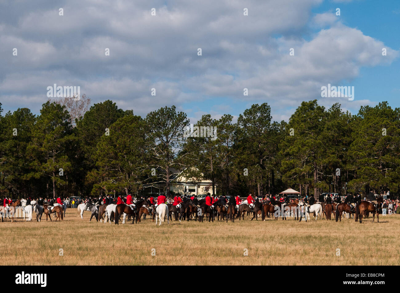Southern Pines, North Carolina, US. 27th Nov, 2014. Riders and hounds ...