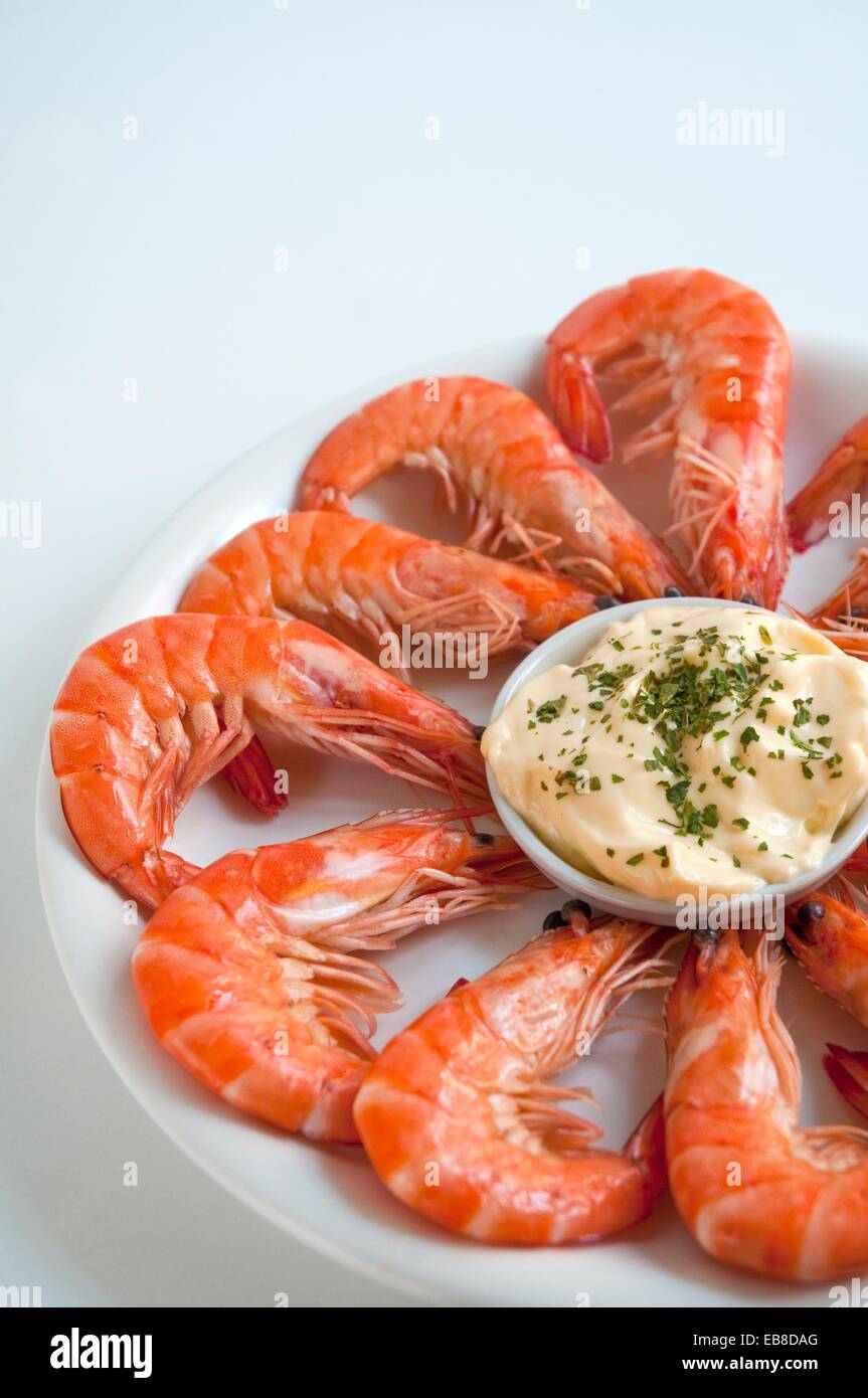 Prawns with alioli sauce spain hi-res stock photography and images - Alamy
