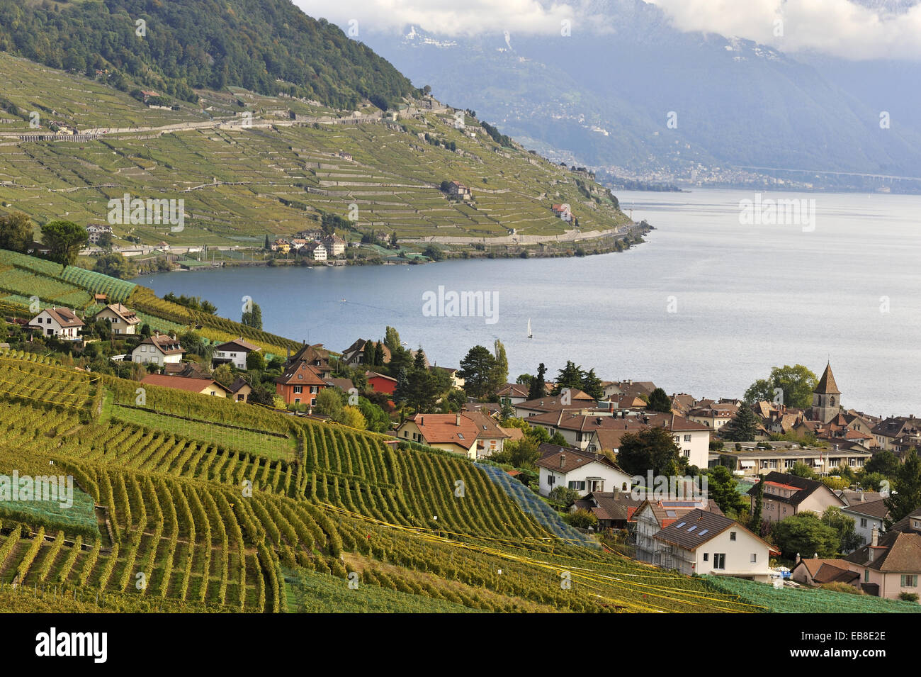 Village cully lake geneva switzerland hi-res stock photography and ...