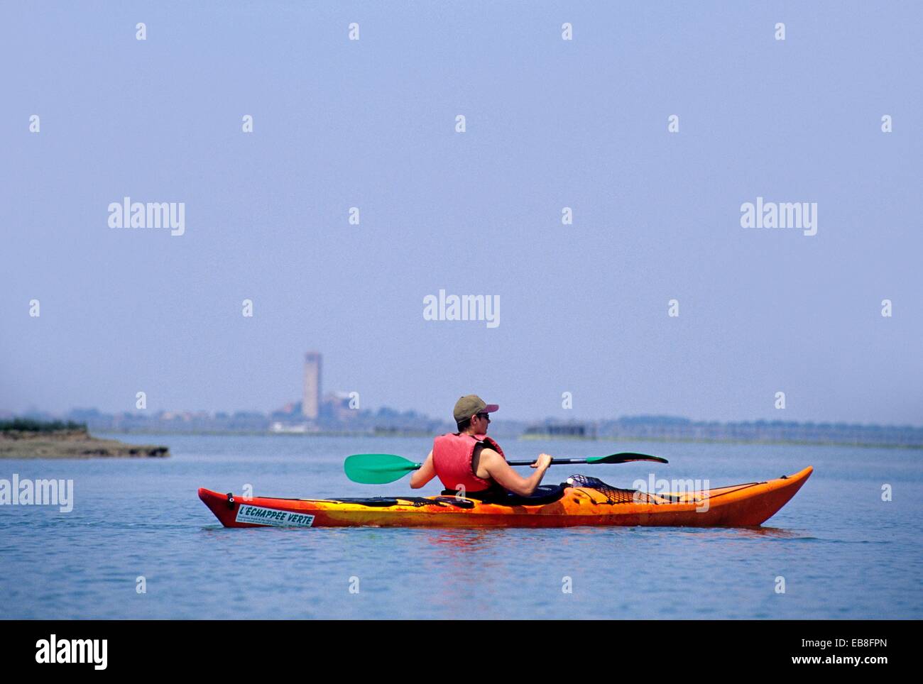 kayak trip on the lagoon of Venice, Veneto region, Italy, Europe Stock ...