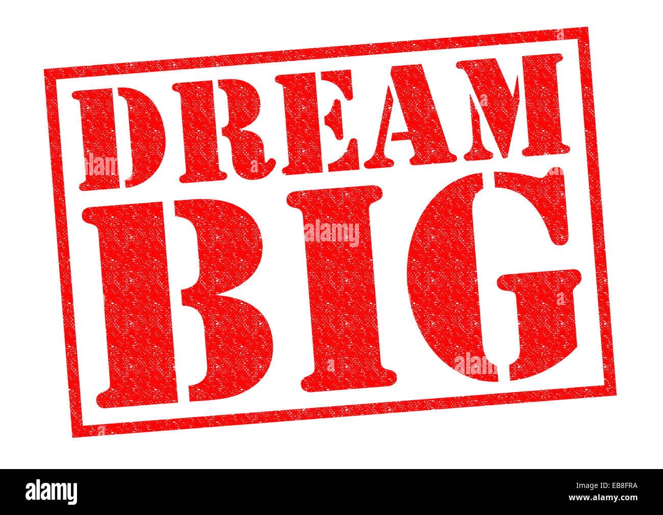 DREAM BIG red Rubber Stamp over a white background Stock Photo - Alamy