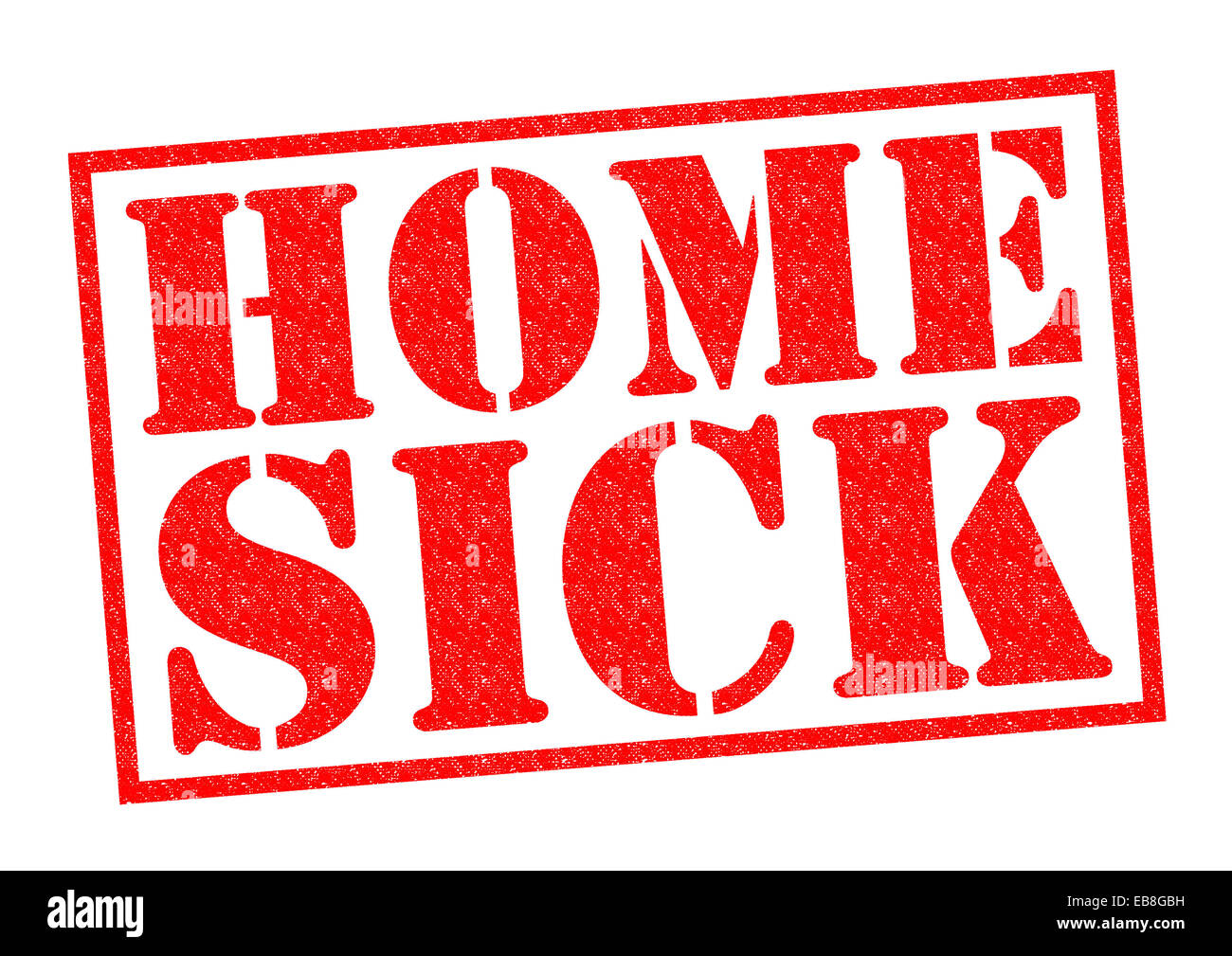 HOME SICK red Rubber Stamp over a white background Stock Photo - Alamy