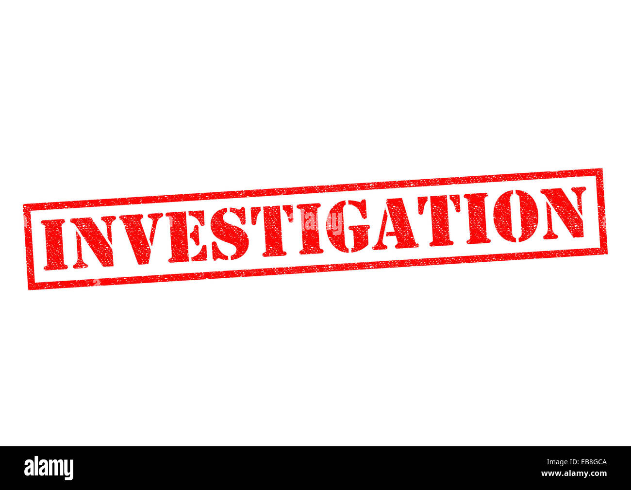INVESTIGATION red Rubber Stamp over a white background Stock Photo - Alamy