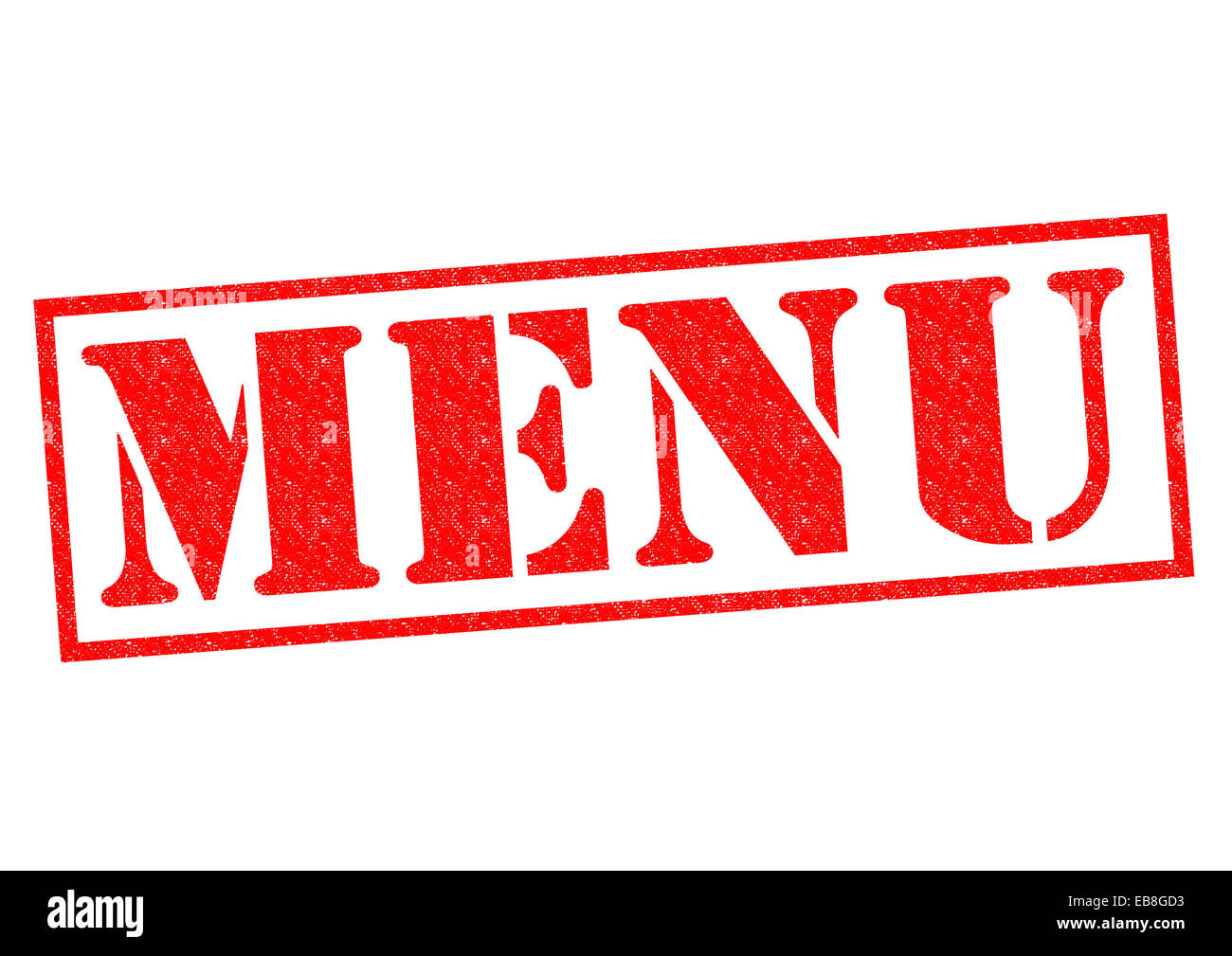 MENU red Rubber Stamp over a white background Stock Photo - Alamy