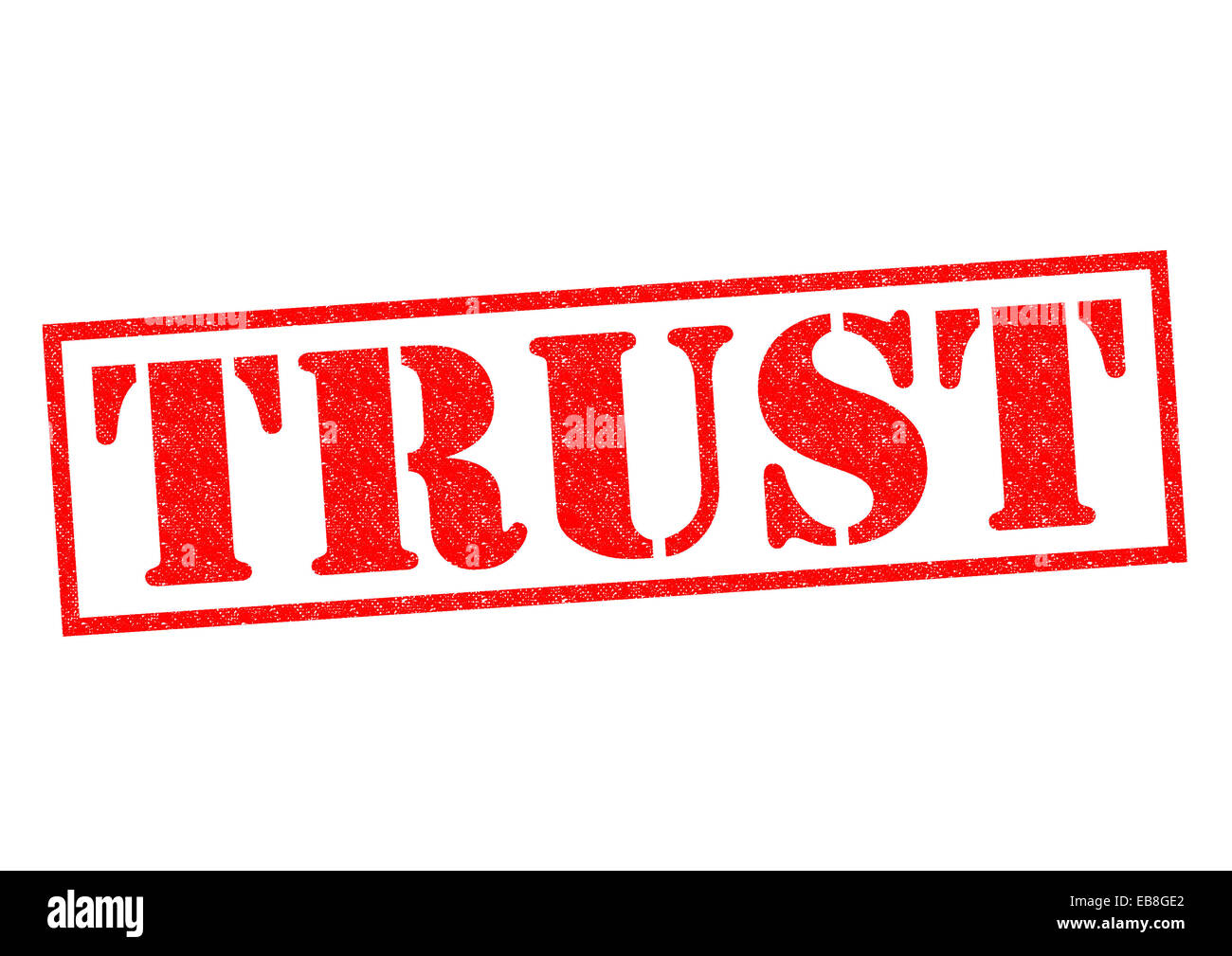 TRUST red Rubber Stamp over a white background Stock Photo - Alamy