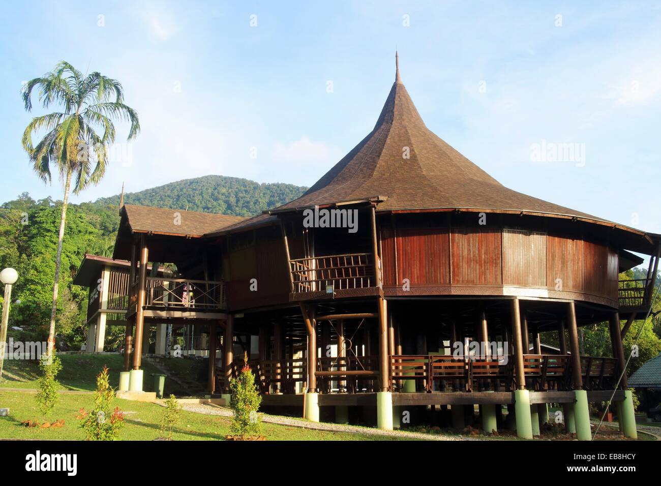 Dayak longhouses hi-res stock photography and images - Alamy