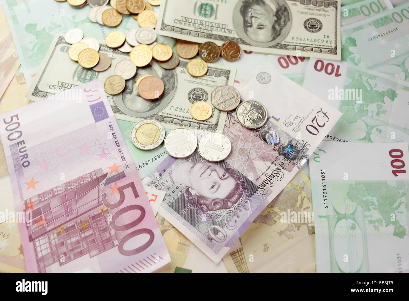 Various currency notes and coins hi-res stock photography and images ...