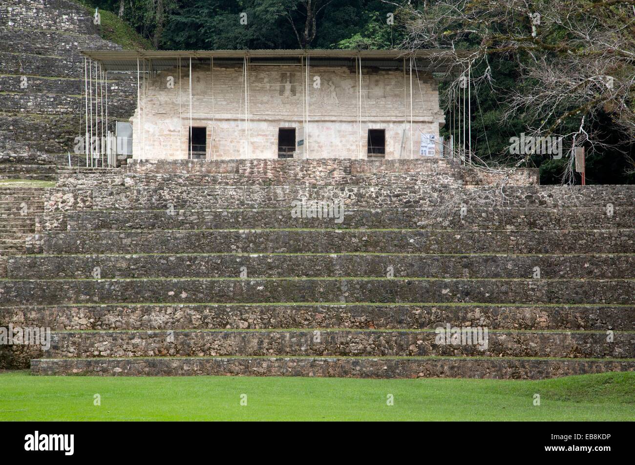 Mexico, Chiapas, Bonampak Archaeological Zone, Building 1 (Temple of ...
