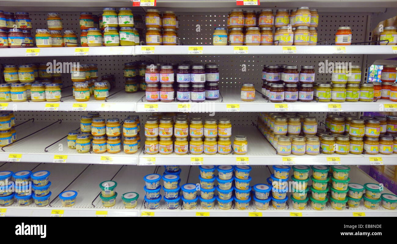 Baby food in supermarket hi-res stock photography and images - Alamy