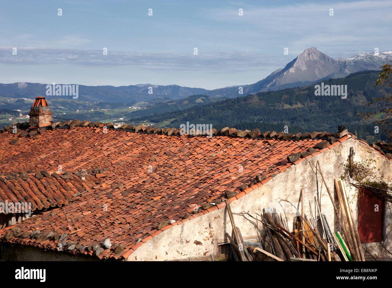 View of Mount Txindoki from Zerain, Goierri, Gipuzkoa, Guipuzcoa ...