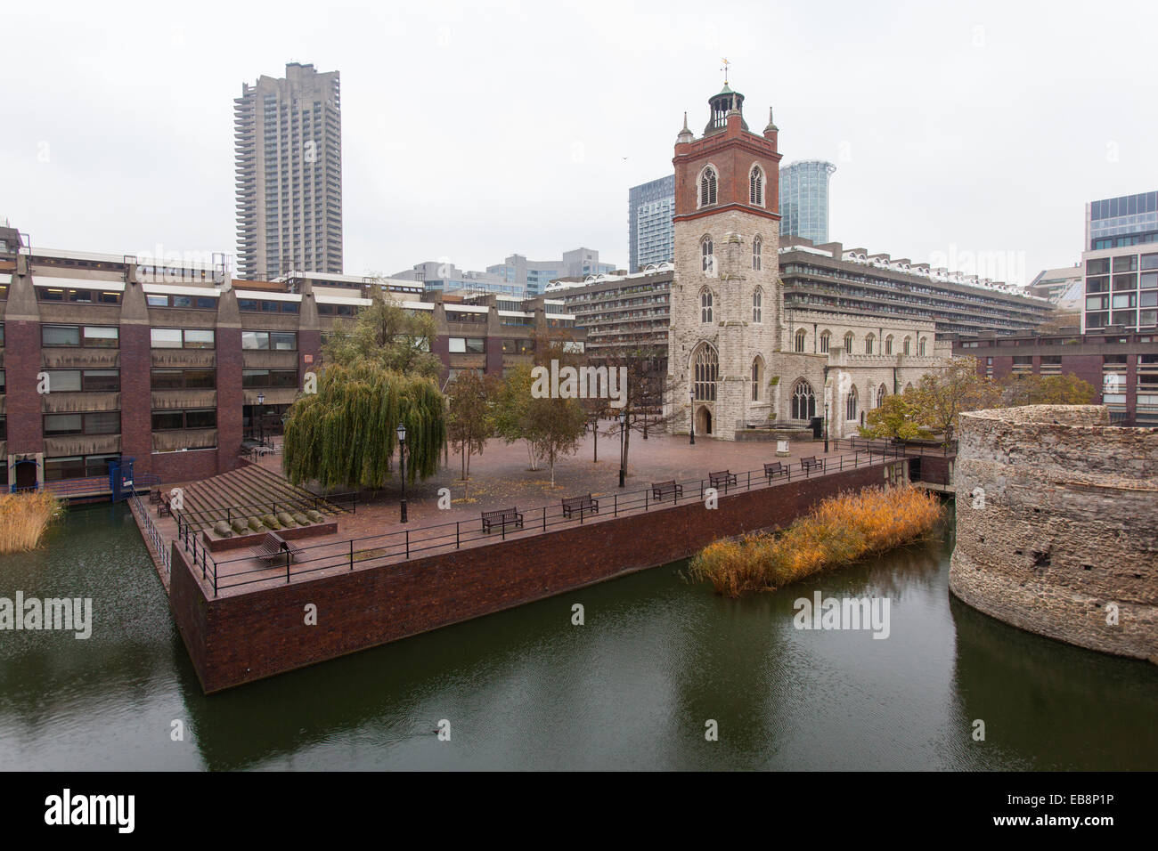 St Giles Cripplegate Church, Barbican center, London, England, United ...