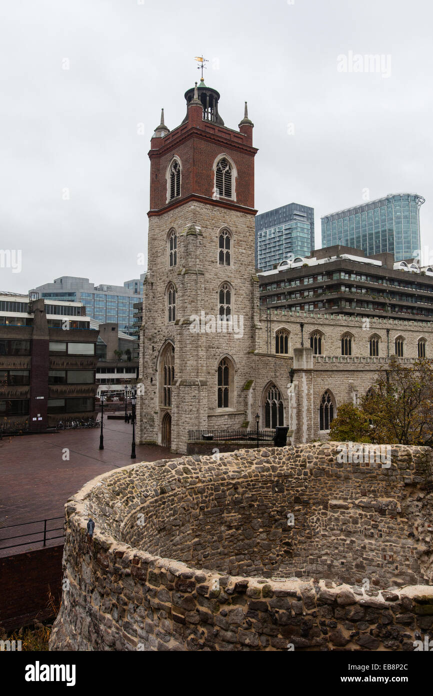 St Giles Cripplegate Church, Barbican center, London, England, United ...