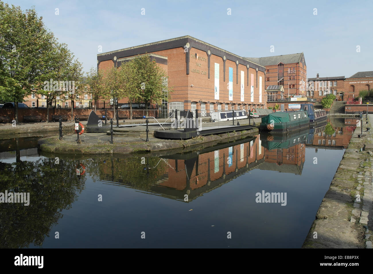 Buildings architecture red brick bricks standing rising waterside ...
