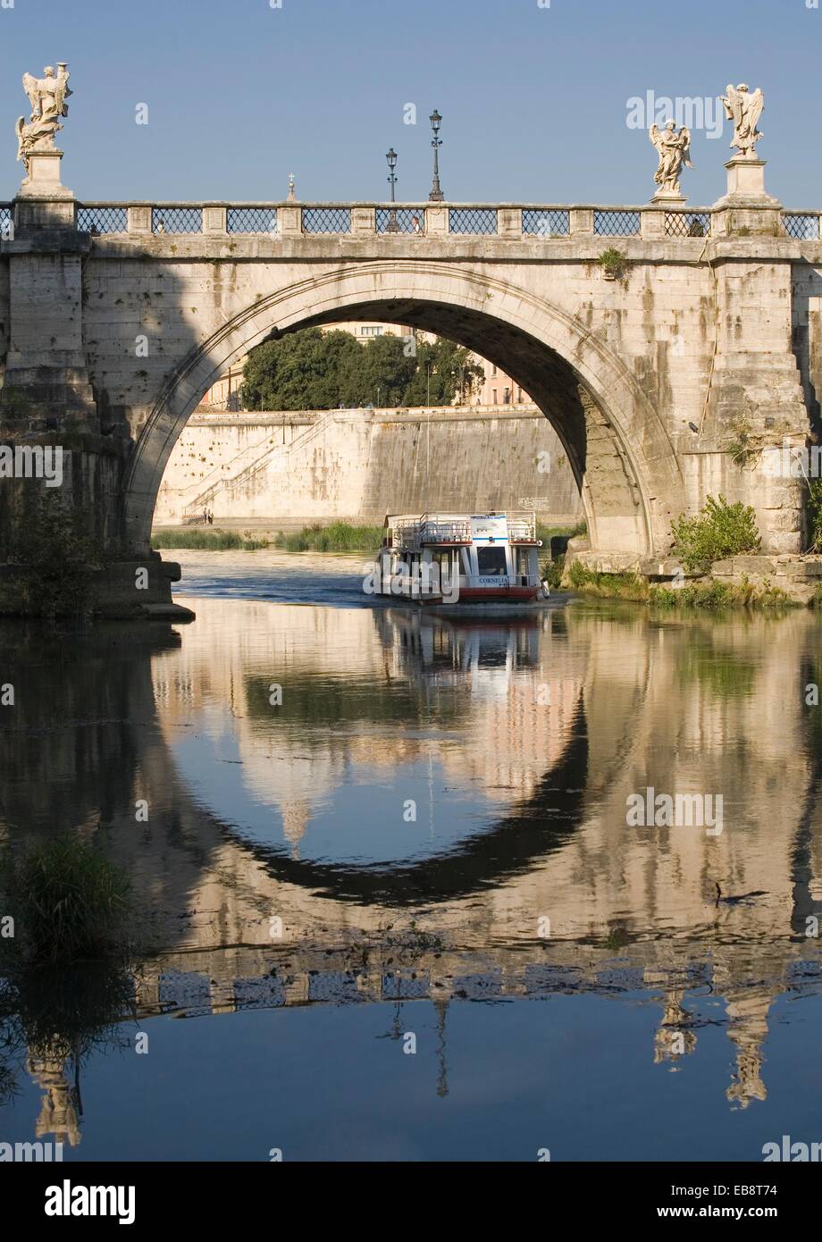 St Angelo bridge, San Angelo, Tiber river, Vatican City, Rome Italy ...