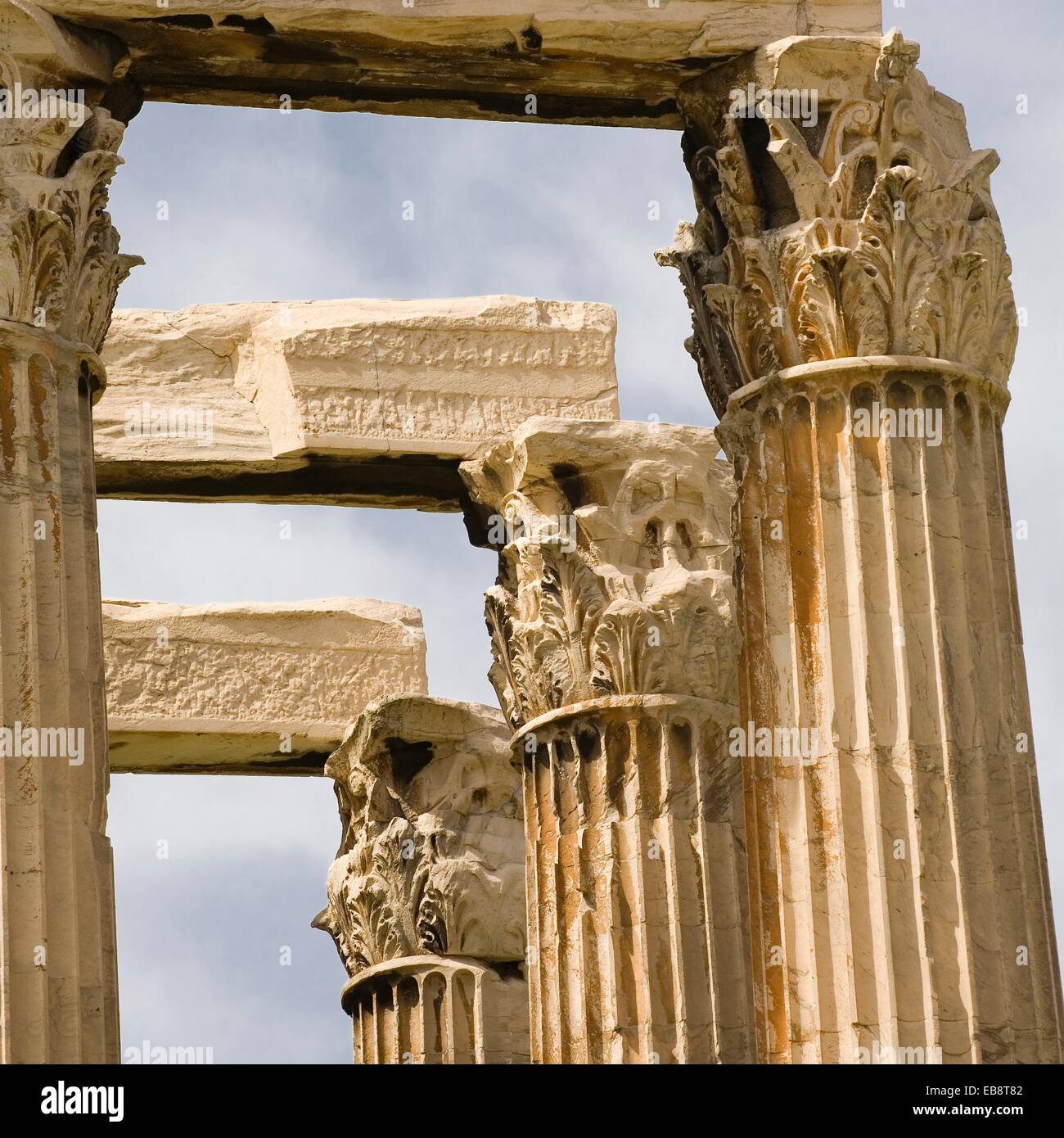Temple of Olympian Zeus, Corinthian columns and capitels, Athens, Greece, Europe Stock Photo - Alamy