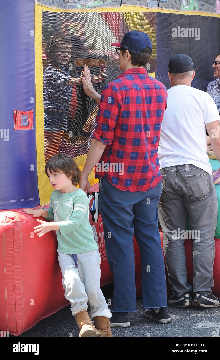 Johnny Knoxville spends time with his wife, Naomi Nelson and children ...