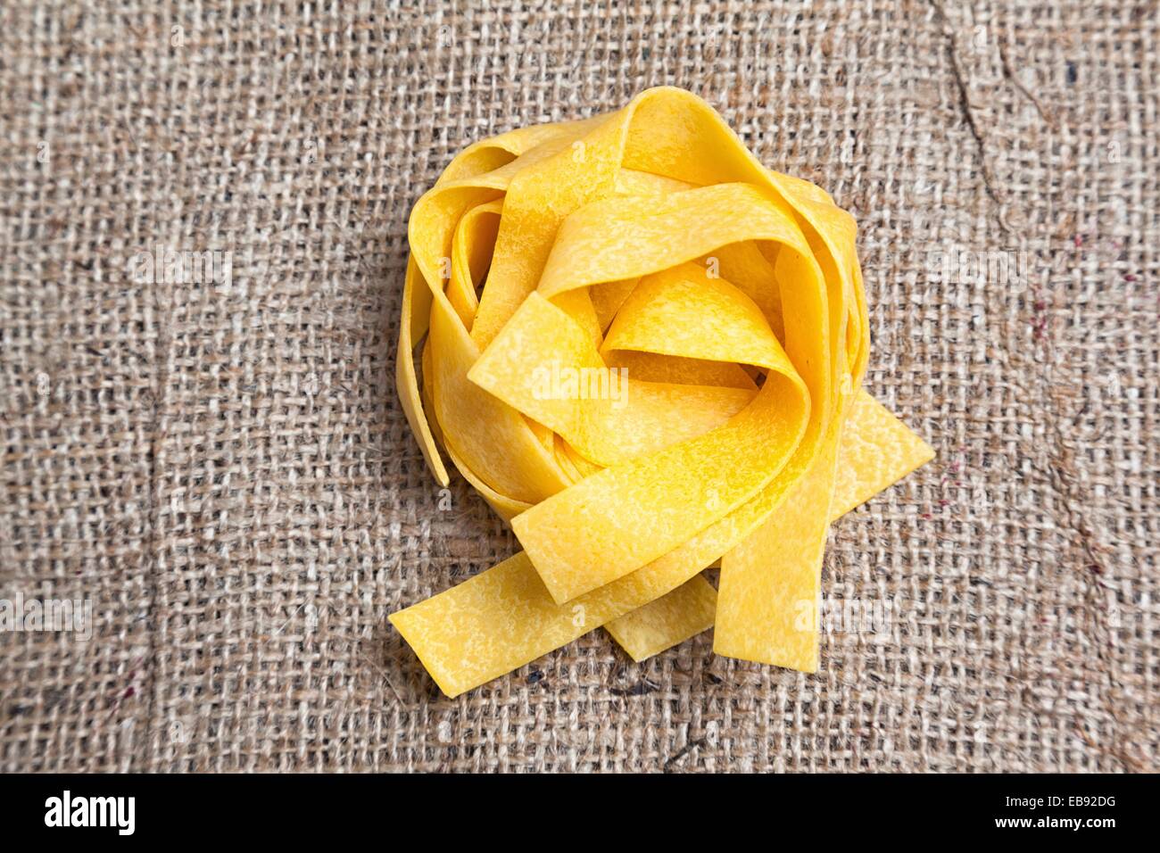 Ribbon pasta Pappardelle Stock Photo - Alamy
