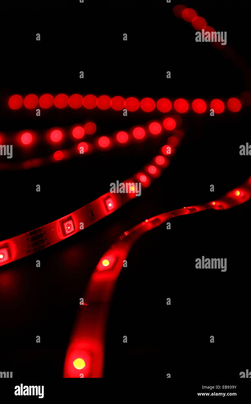 led red stripes black background Stock Photo - Alamy