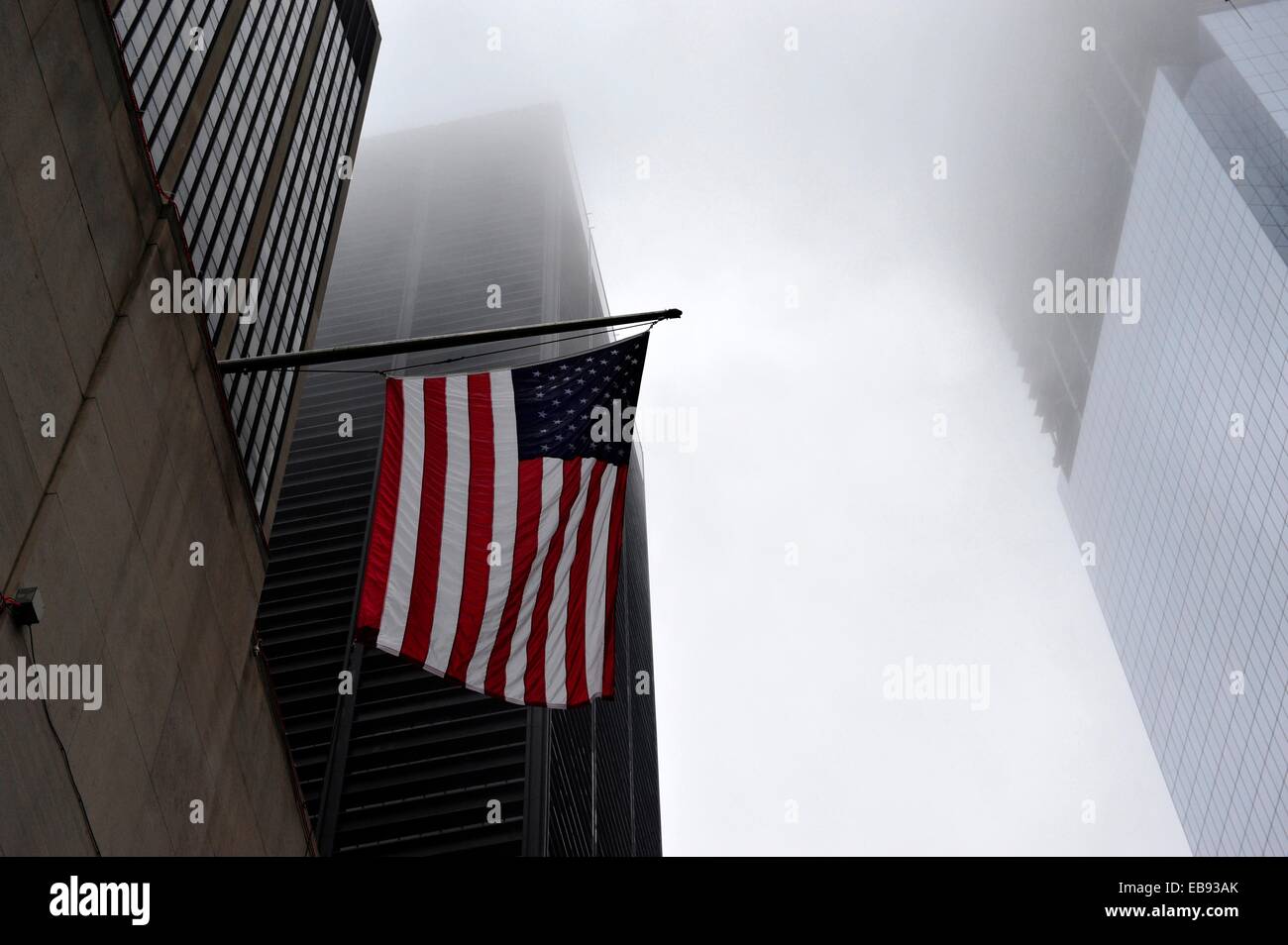 American flag on building hi-res stock photography and images - Alamy