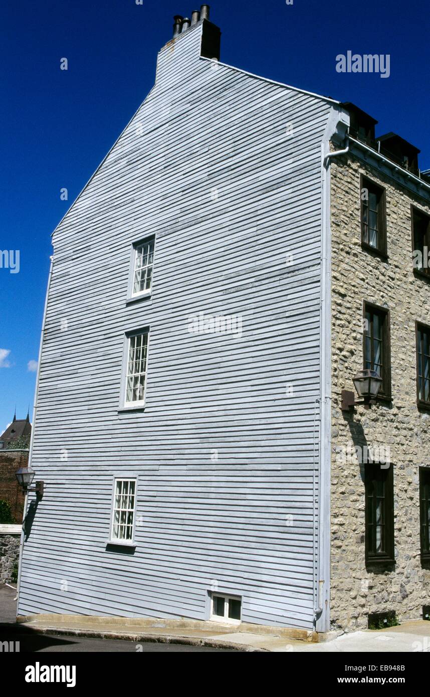 Traditional houses in Quebec city, Quebec, Canada, North America Stock ...