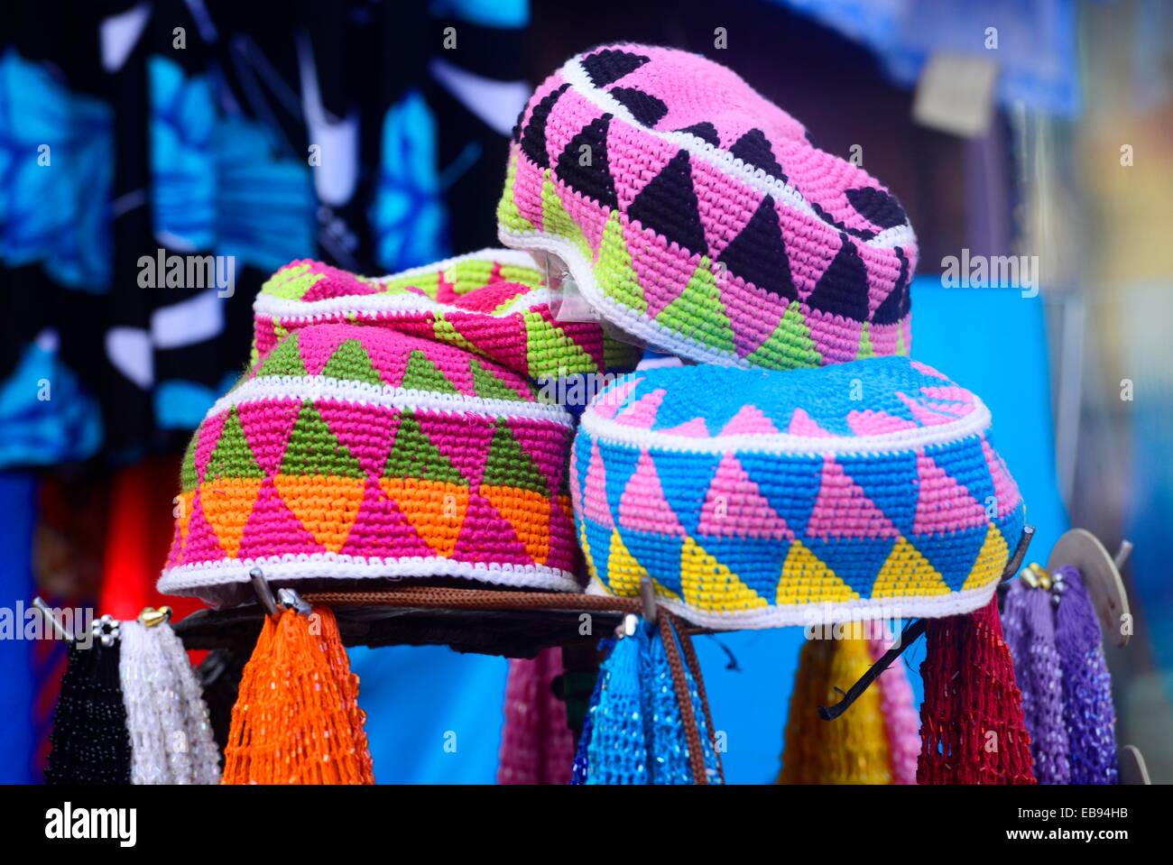 Colorful hats in old market of Sharm el-sheikh,Egypt Stock Photo - Alamy