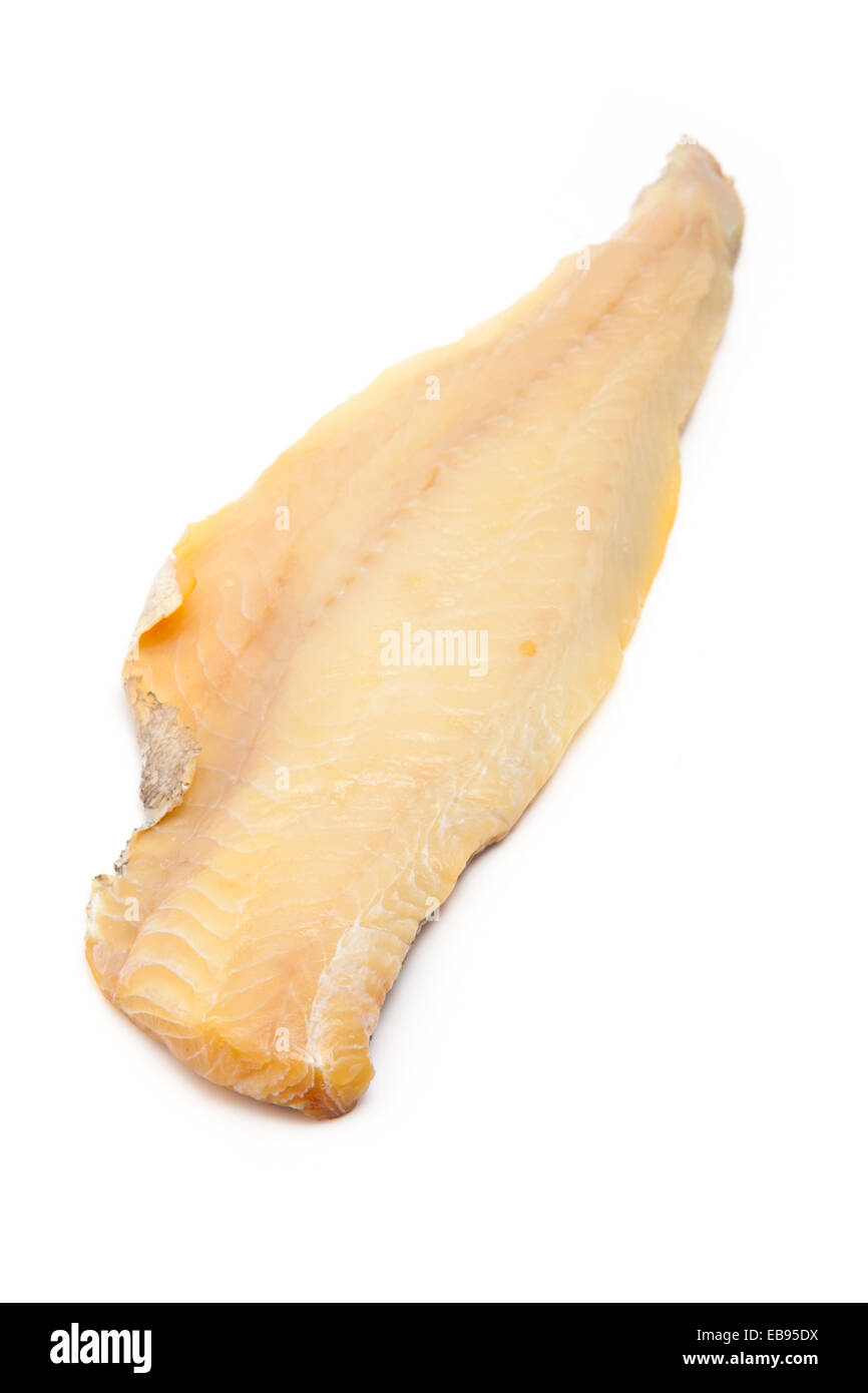 Smoked Haddock isolated on a white studio background Stock Photo - Alamy