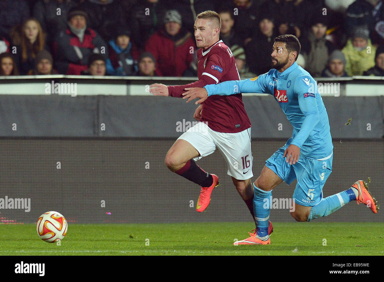 Prague, Czech Republic. 27th November, 2014. L-R Pavel Kaderabek of ...