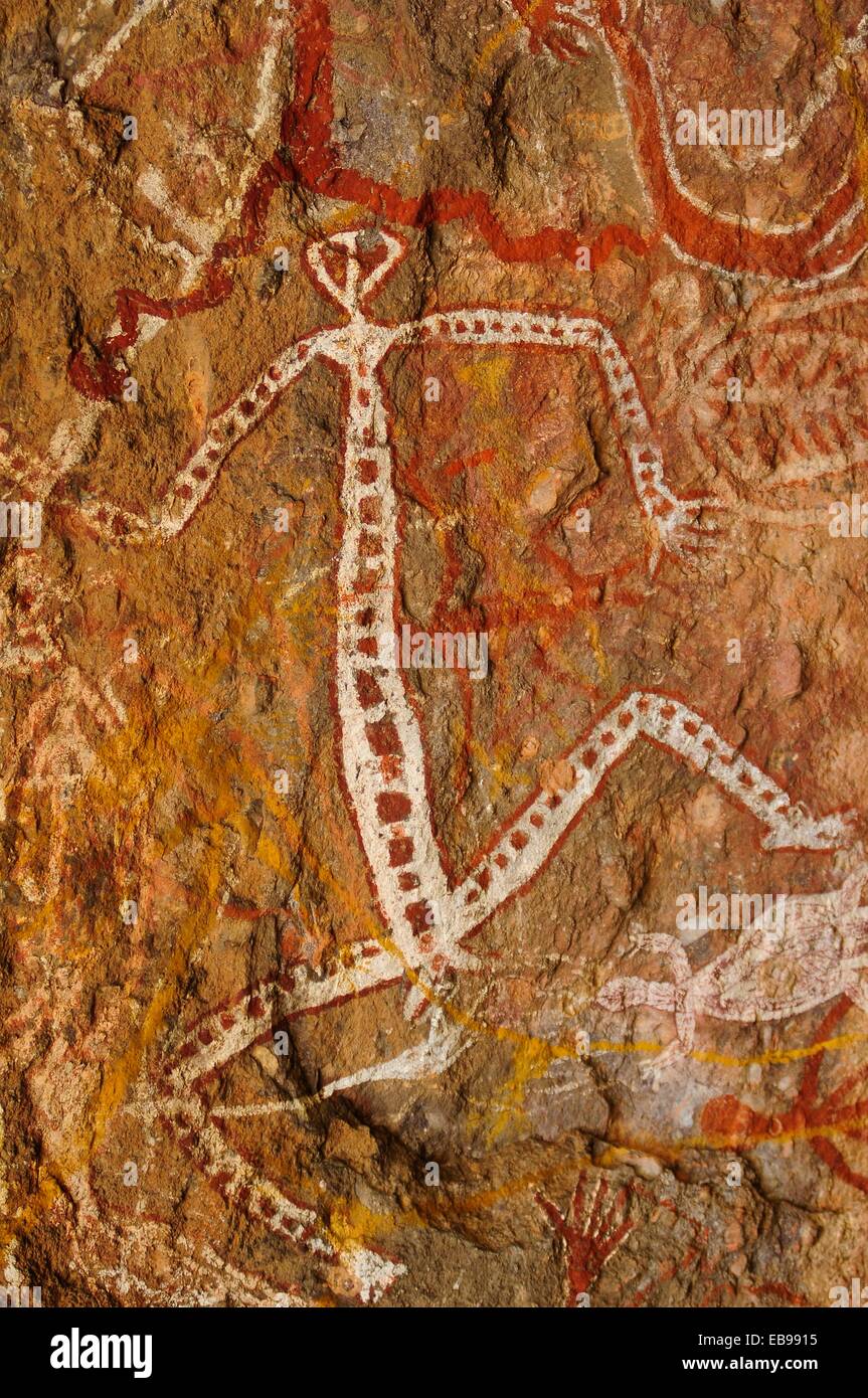 Aboriginal Rock Art, Kakadu National Park, Northern Territory, Australia, Oceania Stock Photo ...