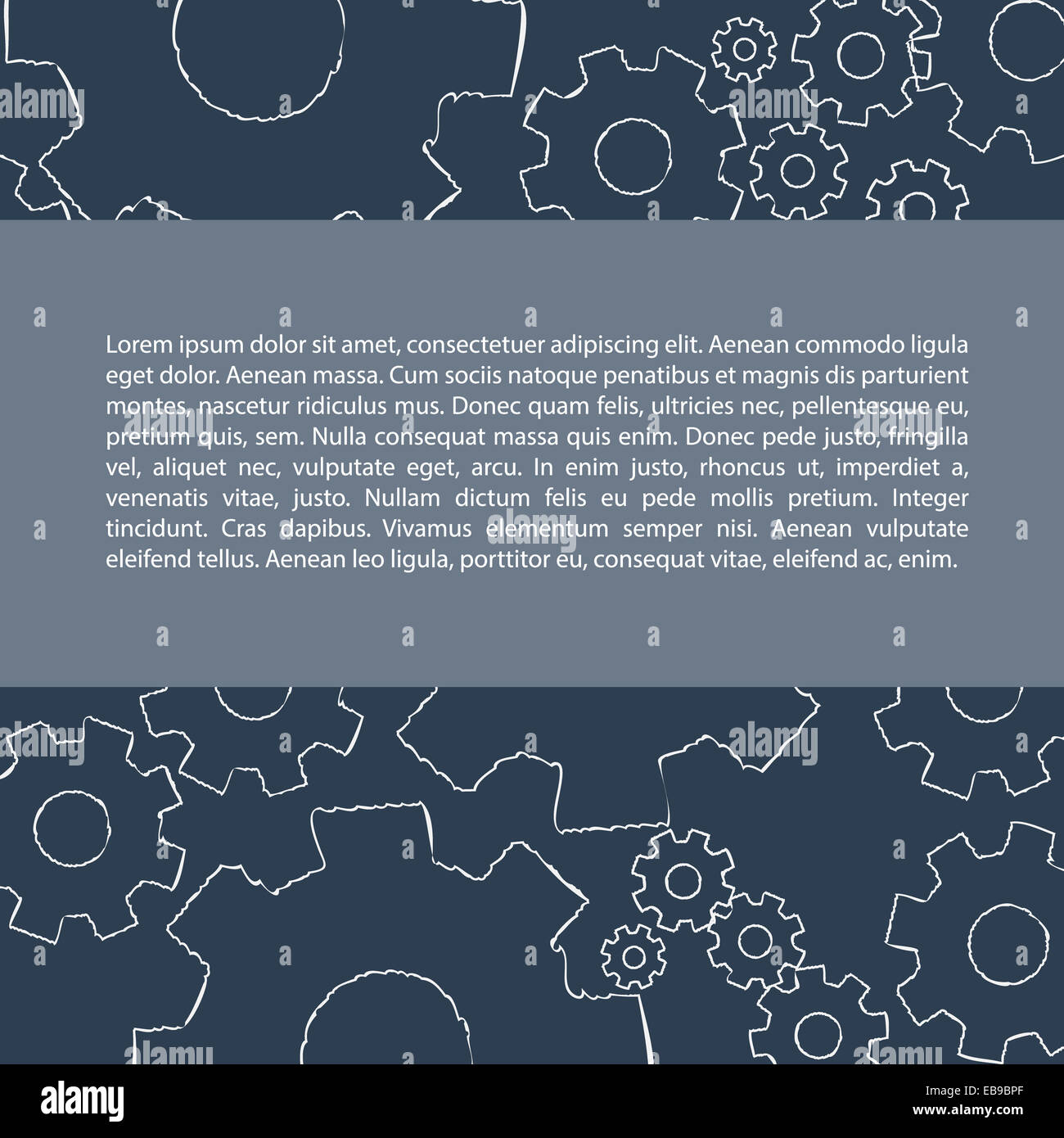 Gears pattern with text Stock Photo - Alamy