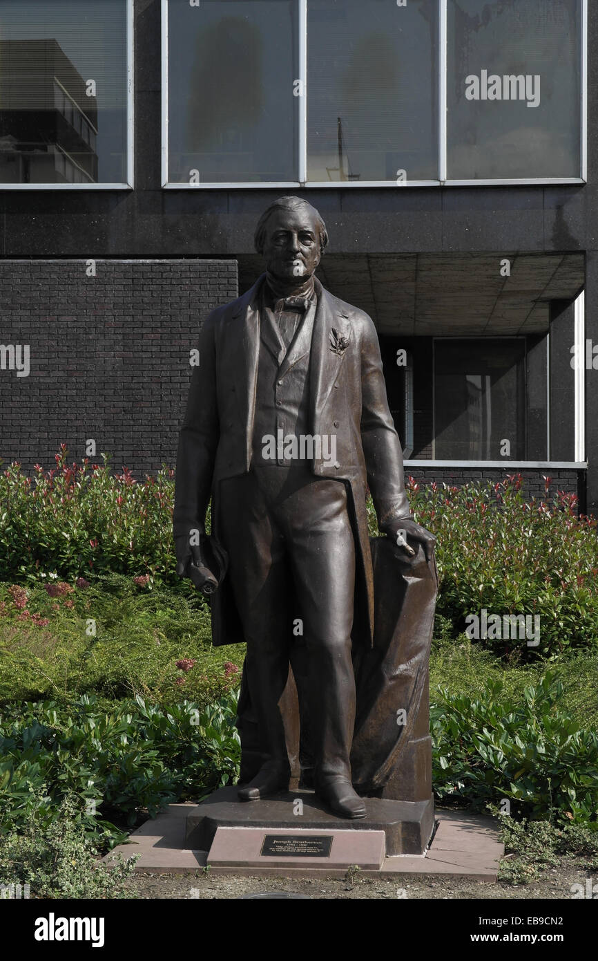 Sunny portrait bronze statue Salford politician Joseph Brotherton ...