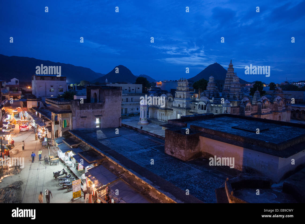 View of holy pilgrimage city of Pushkar in Rajasthan India Stock Photo ...