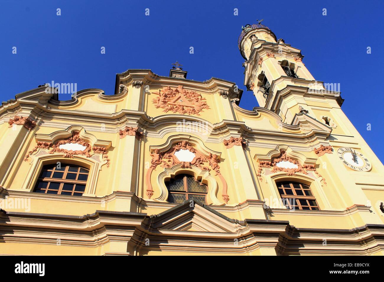 Baroque church on blue sky, Crema town, Lombardy, Italy Stock Photo - Alamy