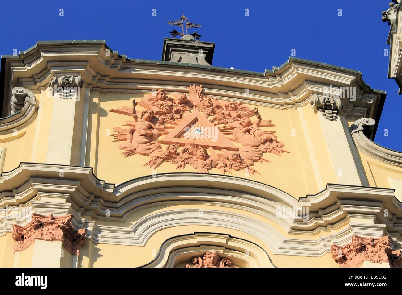 Baroque church on blue sky, Crema town, Lombardy, Italy Stock Photo - Alamy