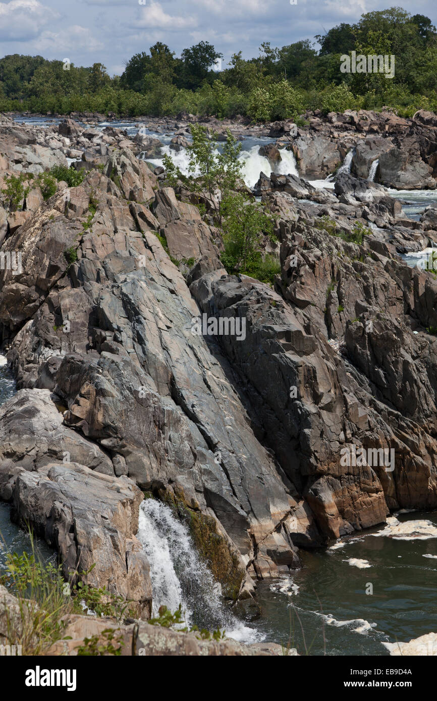 Views of Great Falls National Park on the Potomac in McLean, Virginia ...