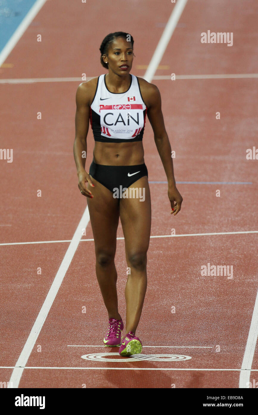 Phylicia GEORGE of Canada in the Women's 4 x 100 metres relay final in ...