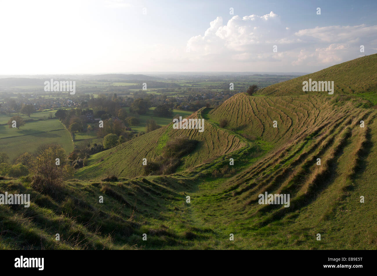 Prehistoric Britain. The ramparts and ditches of the ancient Iron Age ...